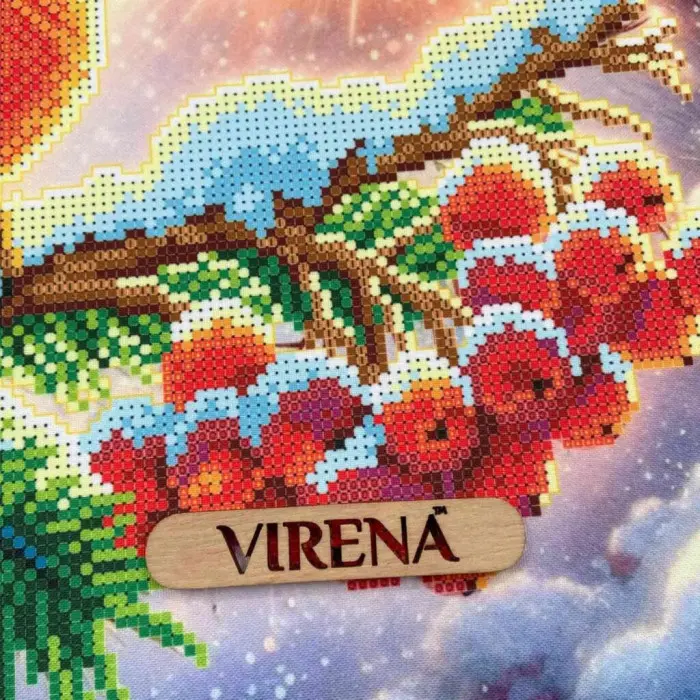 КВ_3011 Пташка на гілці, 29,5х29,5 см. Virena. Схема для вишивання ...