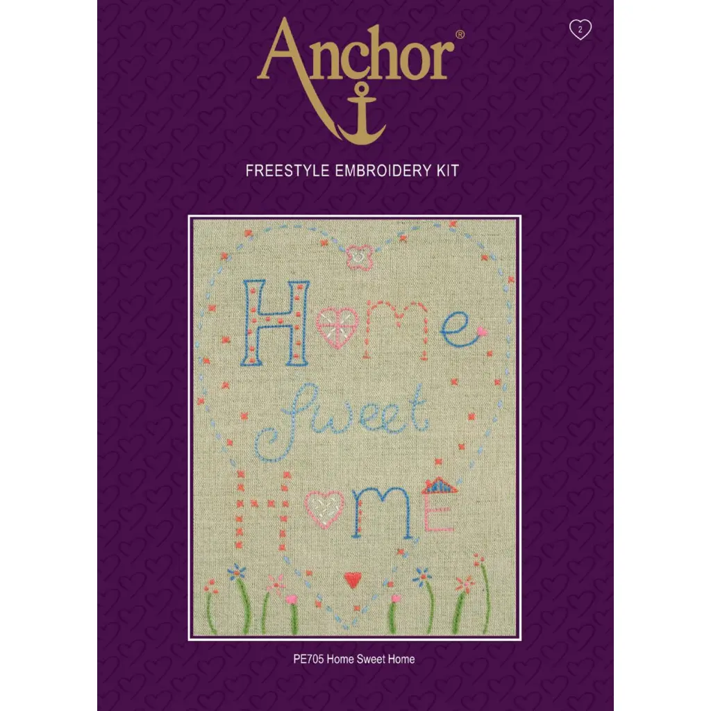 PE705 Anchor Набір для вишивки гладдю - Дім Милий Дім Home Sweet Home ...
