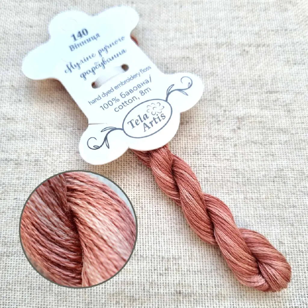 140 Муліне ручного фарбування, TelaArtis, 8м, колір Вінниця (основа DMC)| golka.com.ua. Низька ...