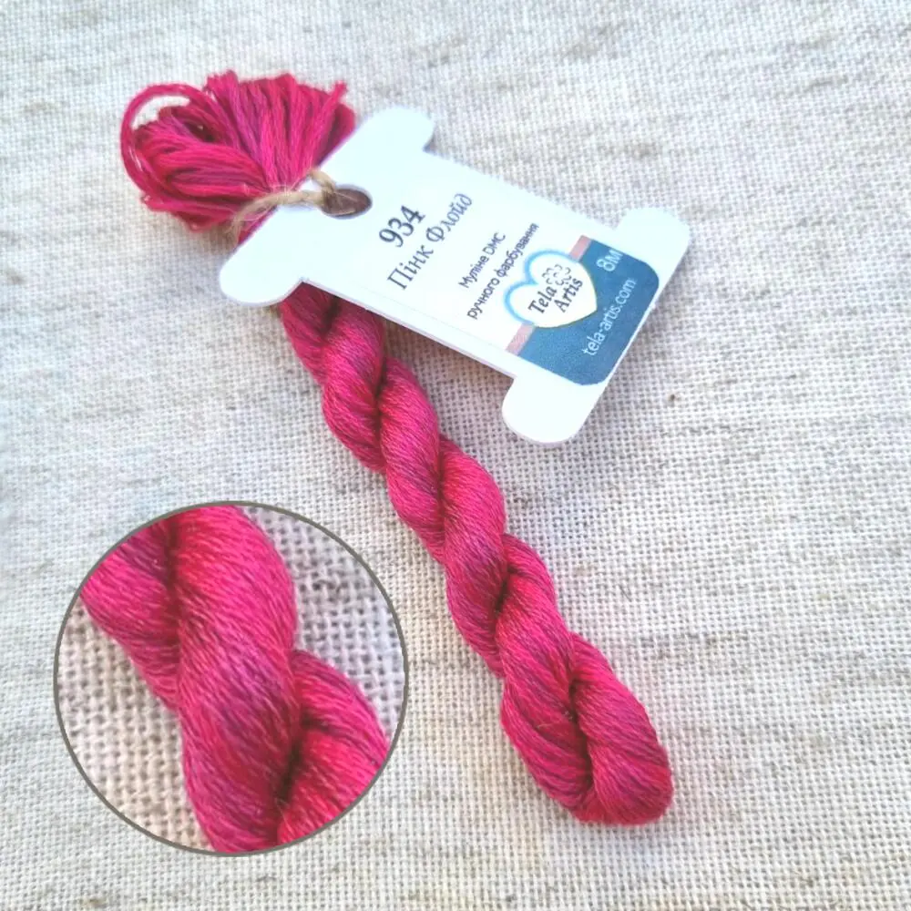 934 Муліне ручного фарбування, TelaArtis, 8м, колір Пінк Флойд (основа DMC)| golka.com.ua ...