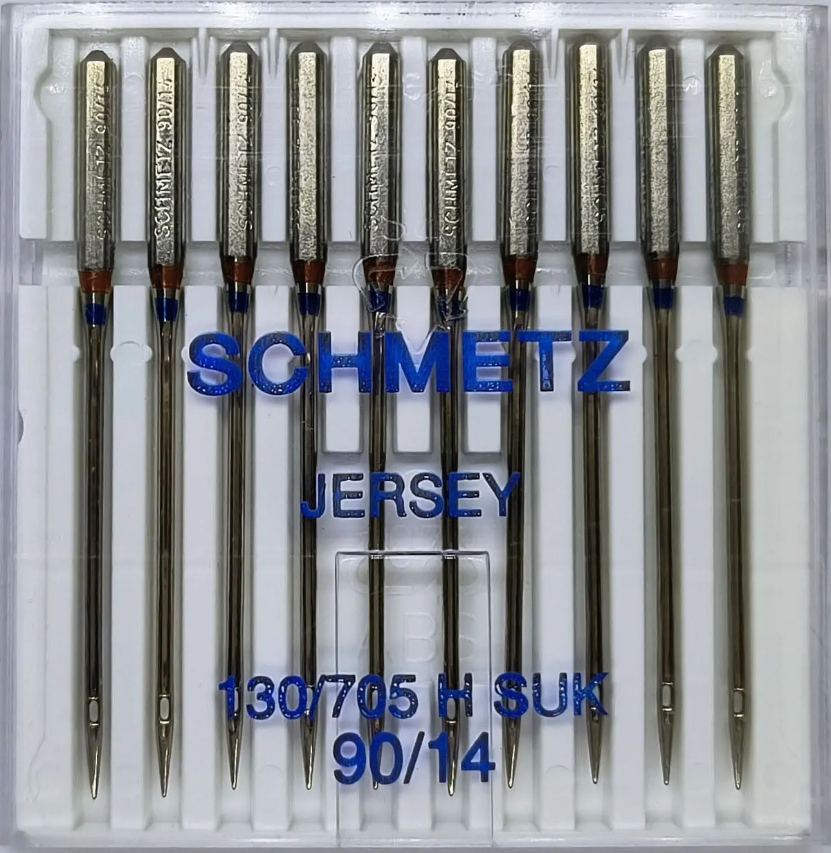 Голки Schmetz Jersey 130/705 H-SUK №90, 10 шт, для трикотажу, для побутових швейних машин, без ...