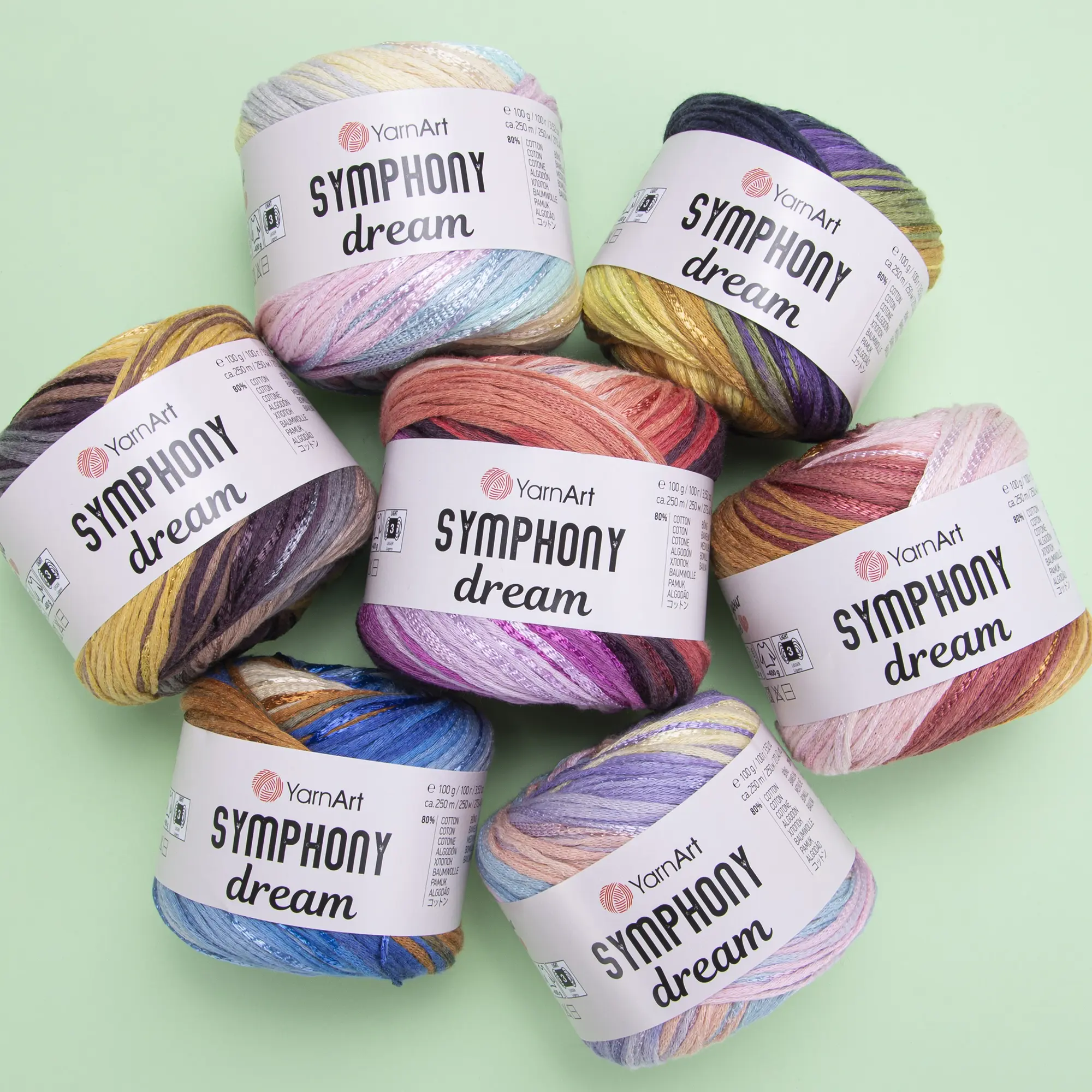 YarnArt Symphony Dream (бавовна, віскоза), 100г-250м | golka.com.ua. Ціна, купити, замовити ...